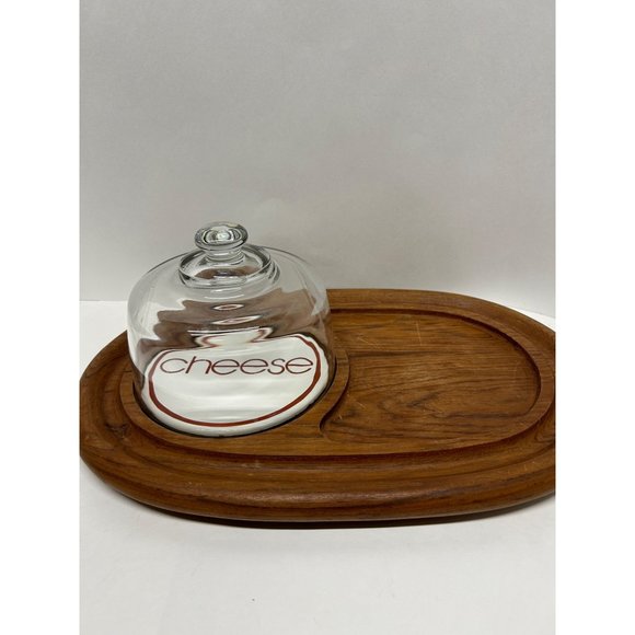 Goodwood | Dining | Vintage Genuine Teak Wood Cheese Board With Dome ...